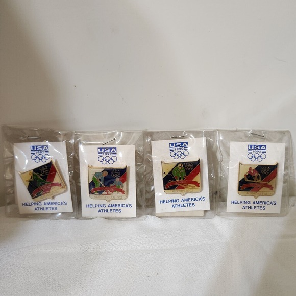Toys | 41992 Olympic Games Pins Downhillice Hockey Curling Biathlon Usa ...